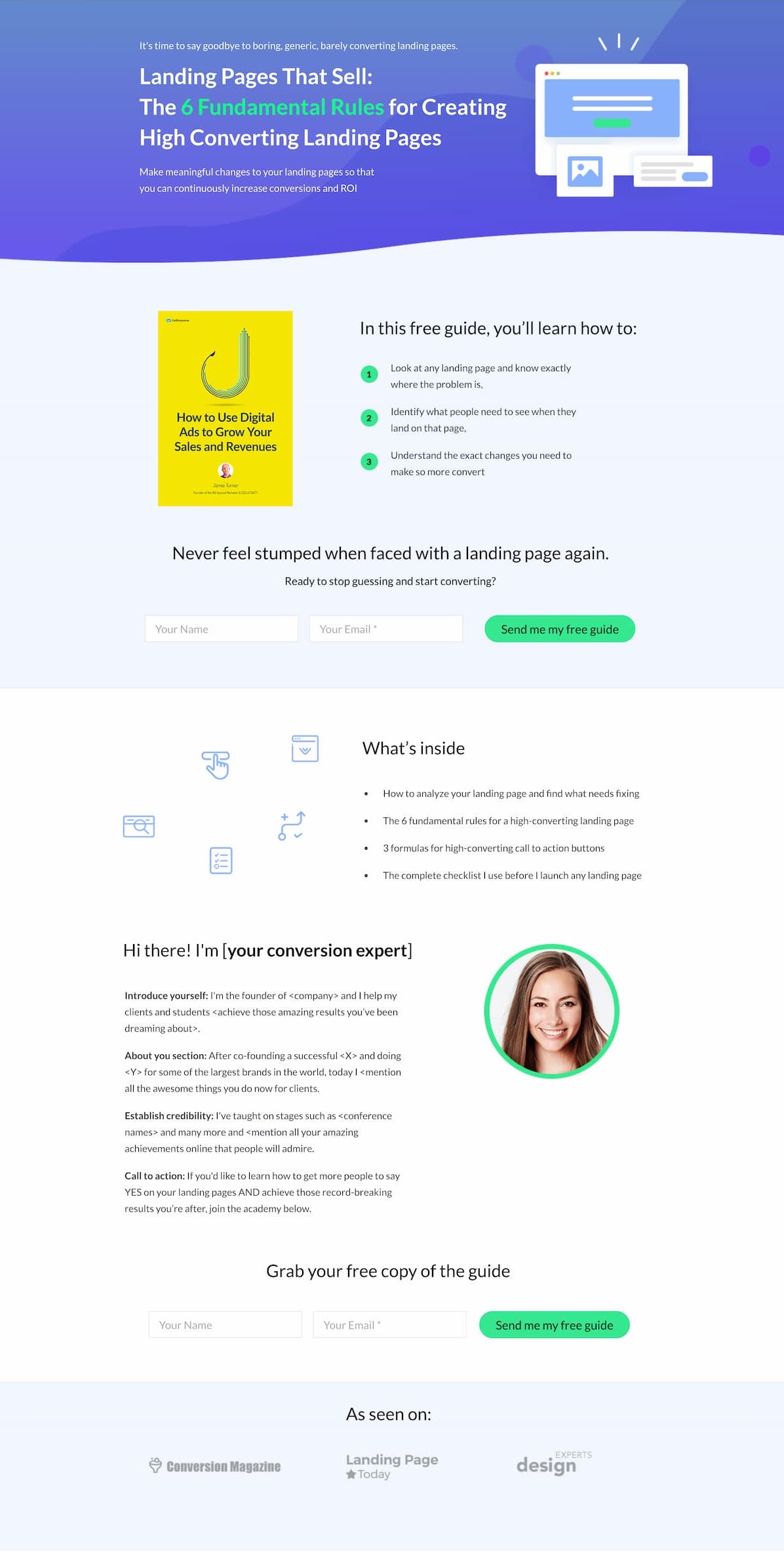 Landing Page Design IWebDesigning LLC