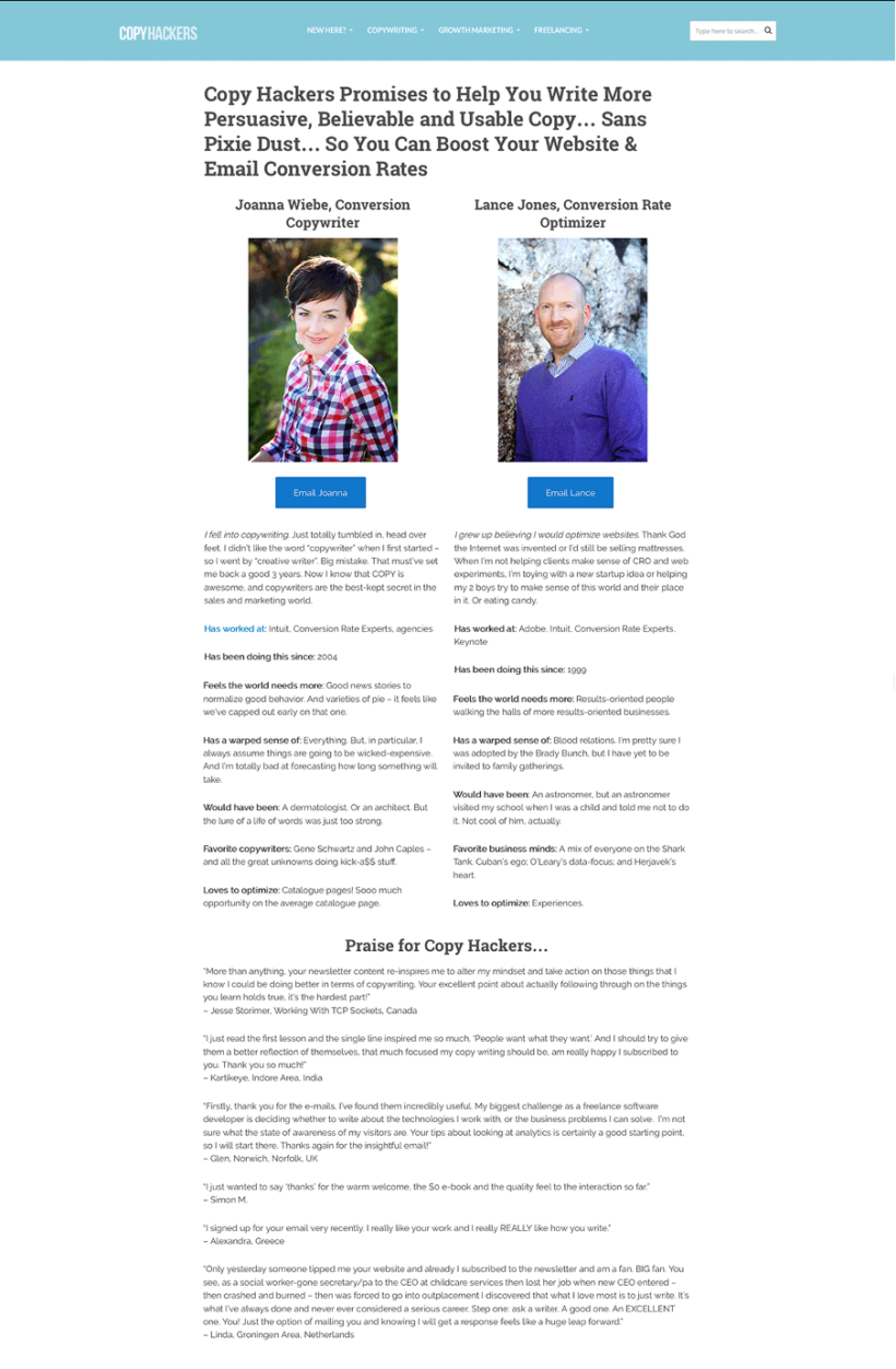 How To Create a Simple and Effective About Us and About Me Page