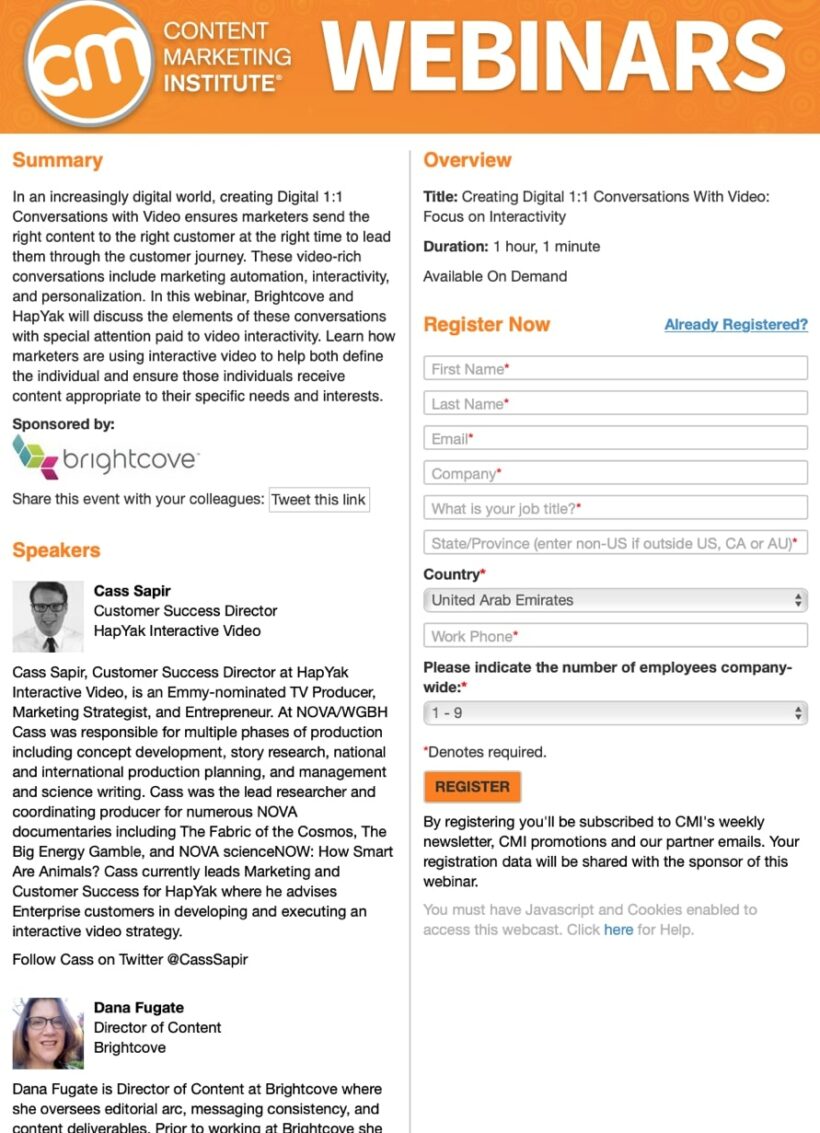 Webinar Landing Pages: 8 Beispiele & Wie du selbst eine erstellst