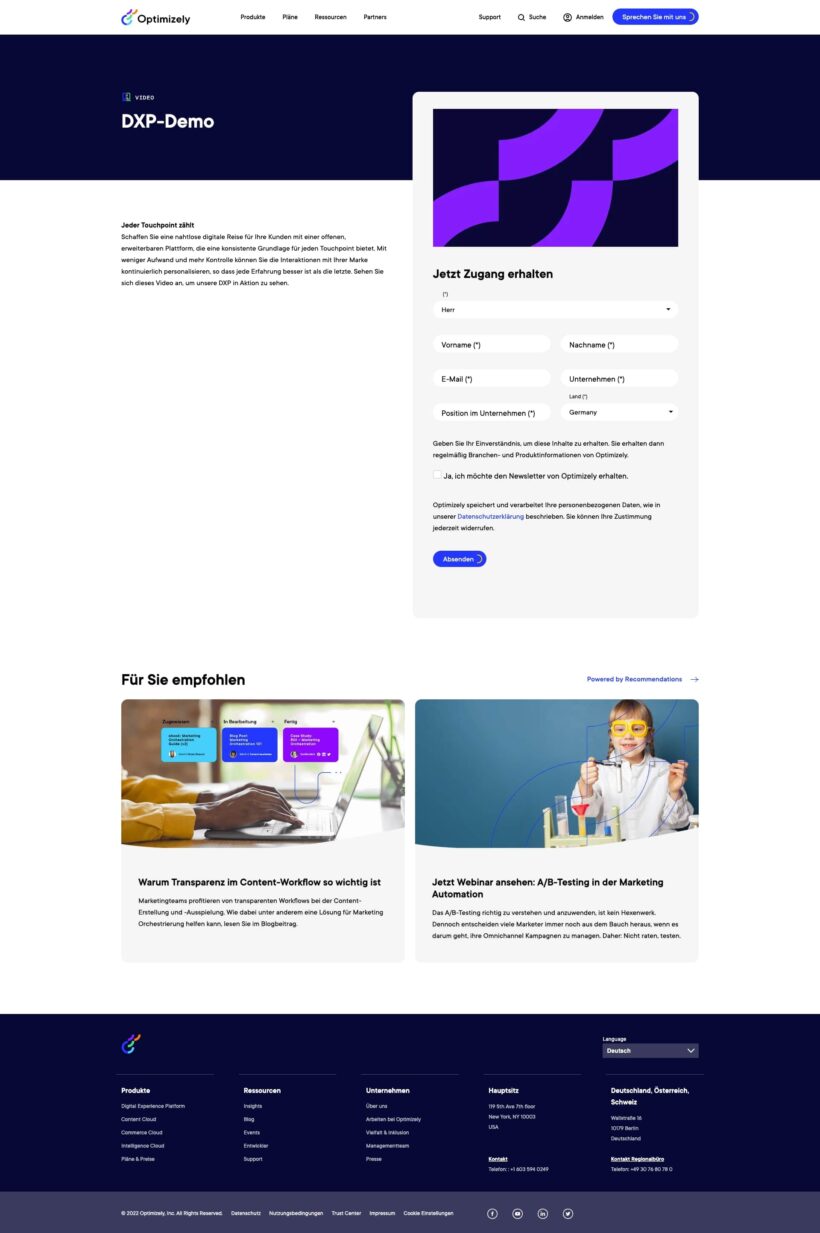 Top 20 deutsche Landing Pages – Unsere liebsten Beispiele