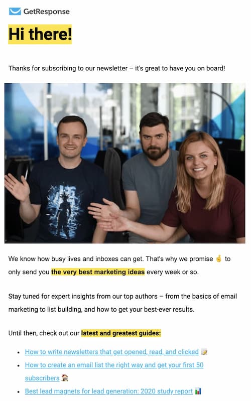 15 Great Welcome Email Examples And Why They Work