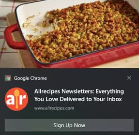 11 Web Push Notification Examples | GetResponse Blog