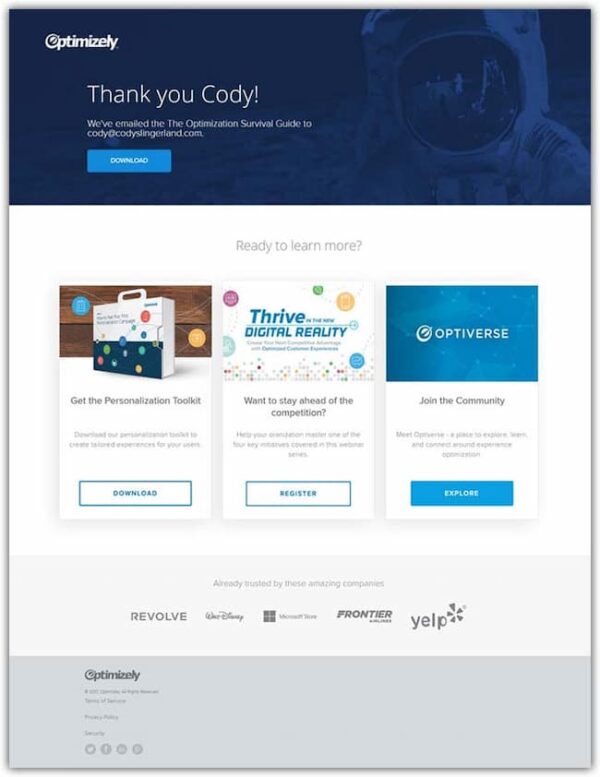 15+ Thank You Page Examples & How to Create Yours