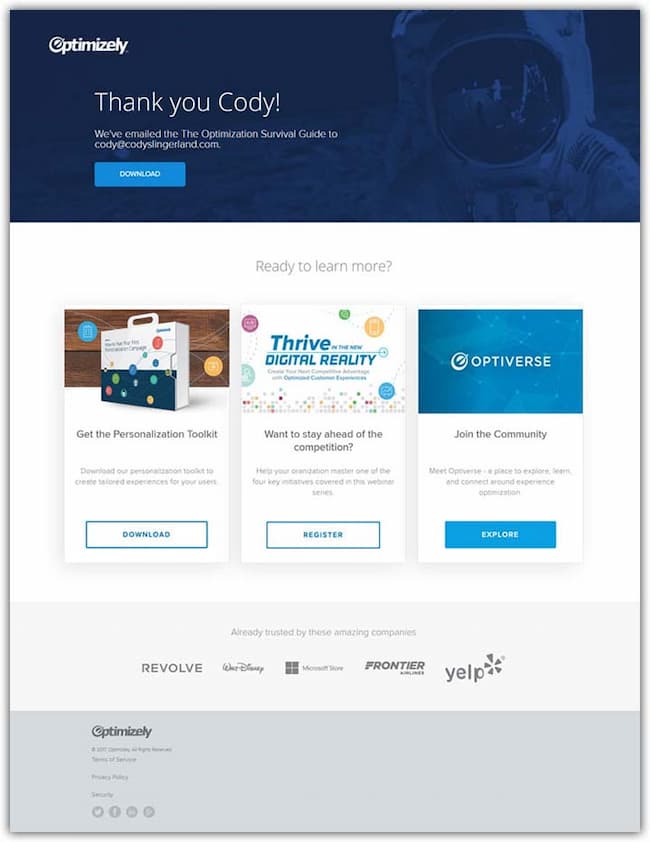15+ Thank You Page Examples & How to Create Yours