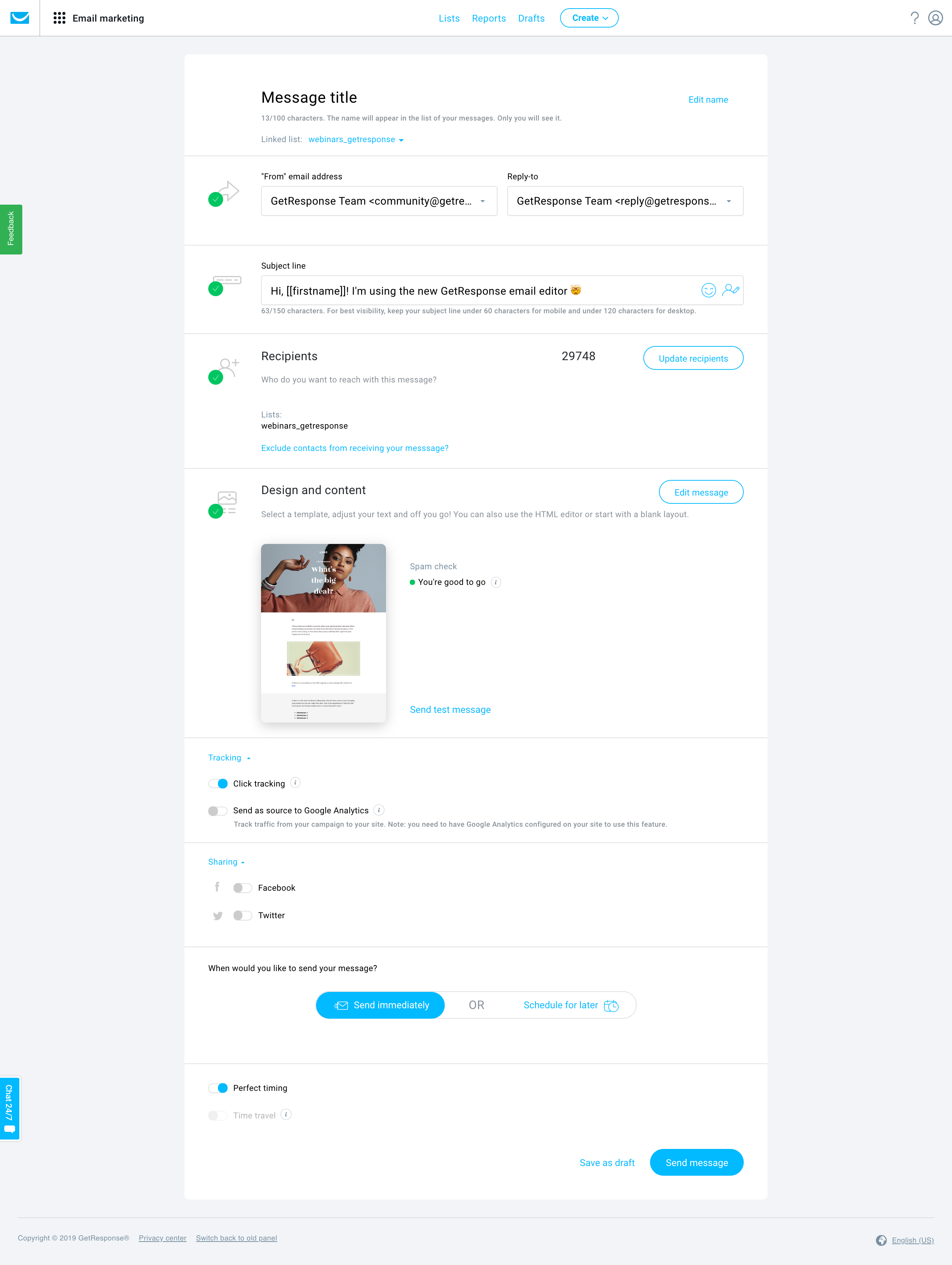 Introducing GetResponse New Email Creator