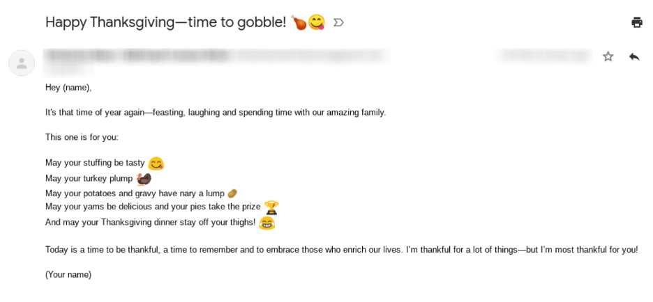 How To Write A Heartfelt Thanksgiving Email (With Examples)