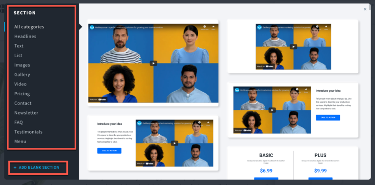 How to use sections on my website?