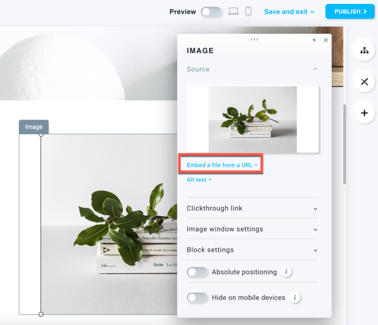 How to embed a photo from a URL?