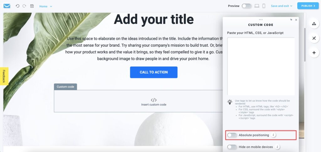 How To Use A Custom HTML Code On My Website Help