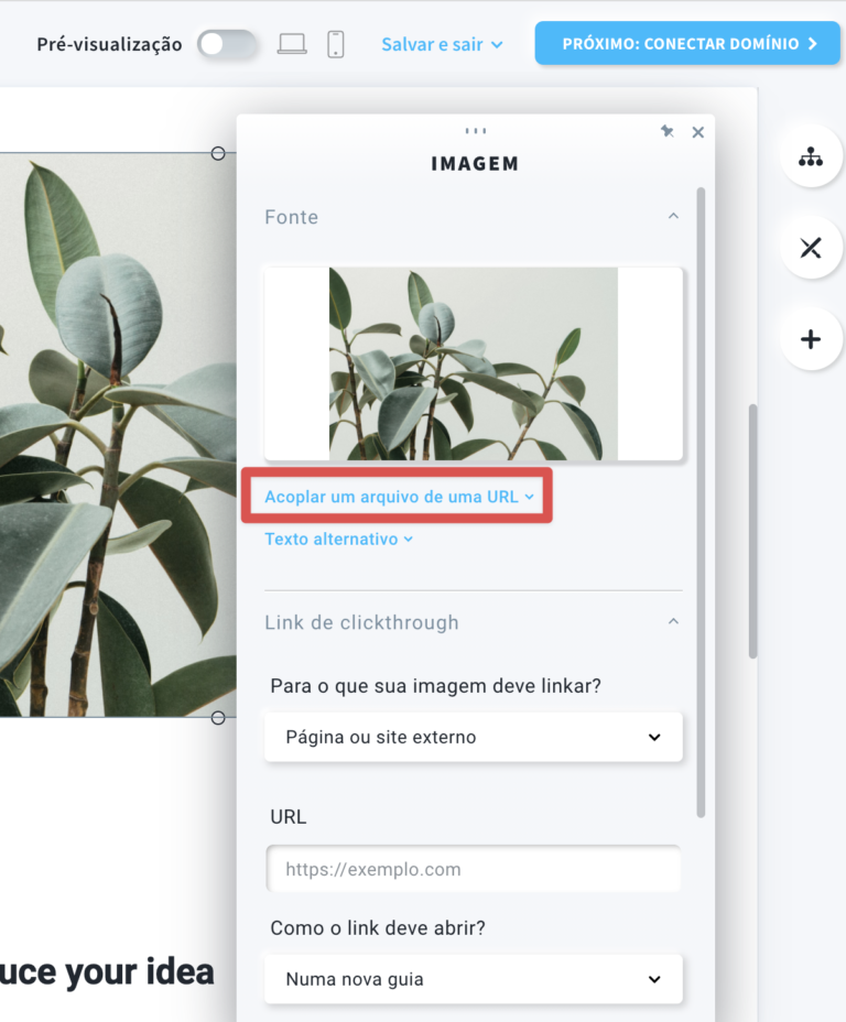 Como posso inserir uma foto a partir de uma URL?