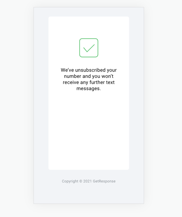 How to add an opt-out from SMS link to my messages?