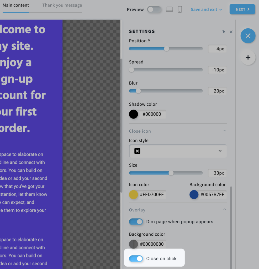 How to manage popup closing?