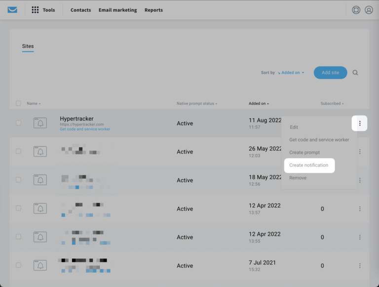 How to create a Web push notification?