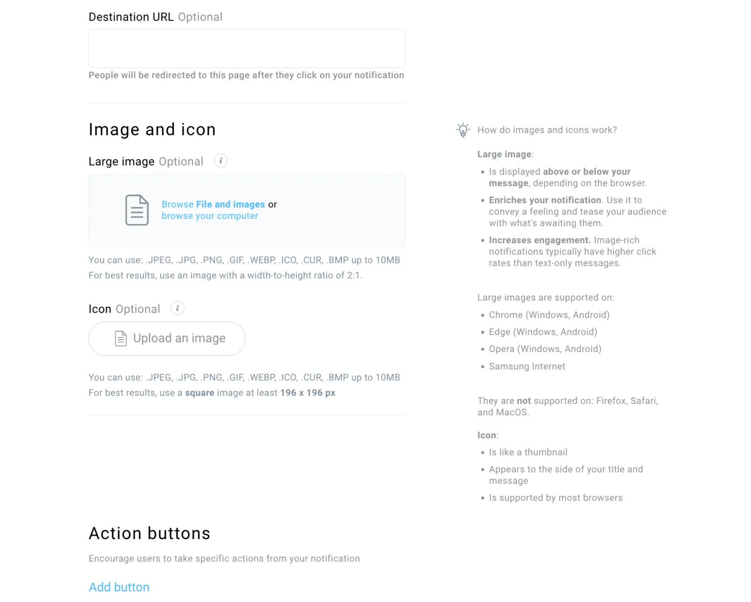 How to create a Web push notification?