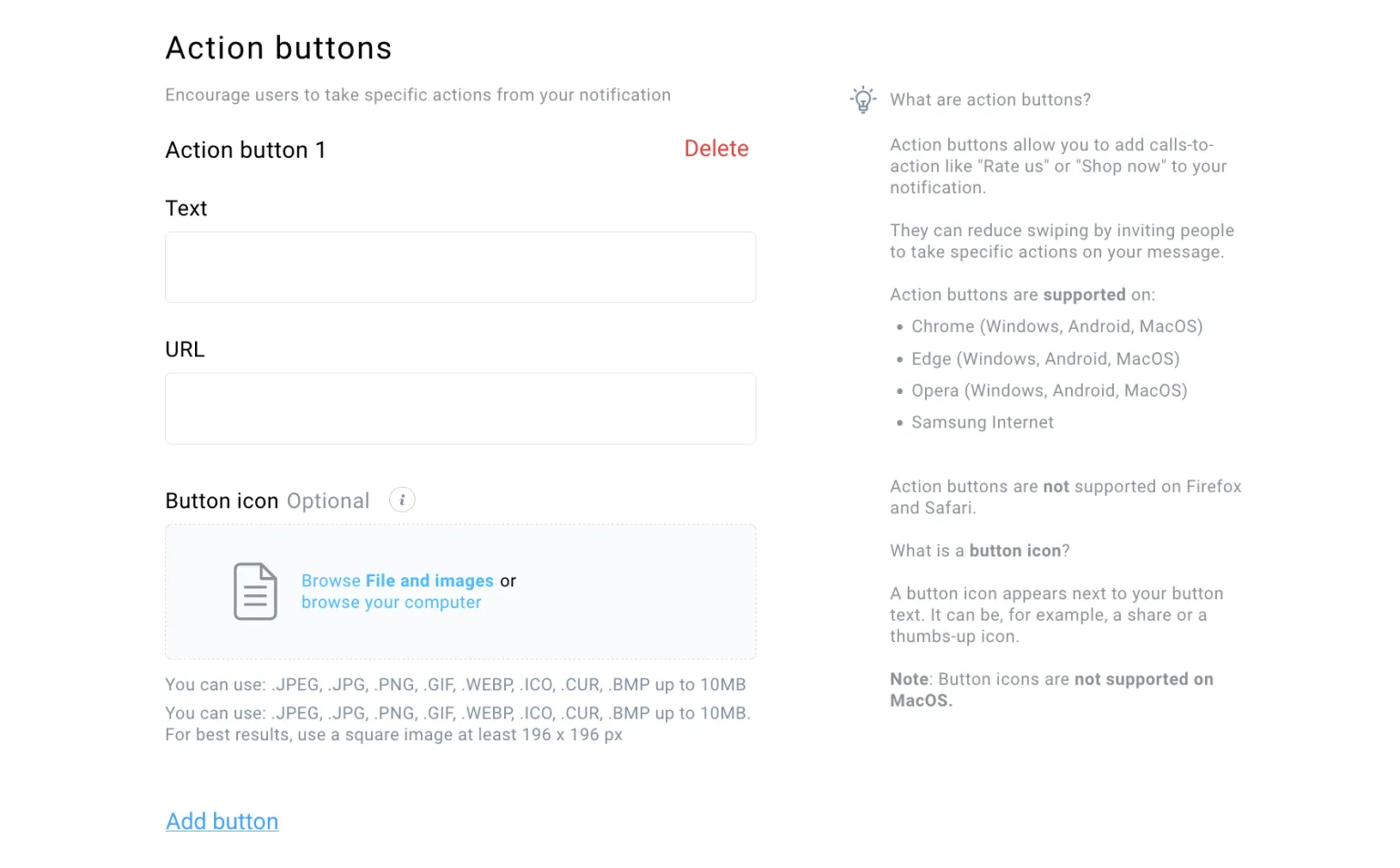 How to create a Web push notification?