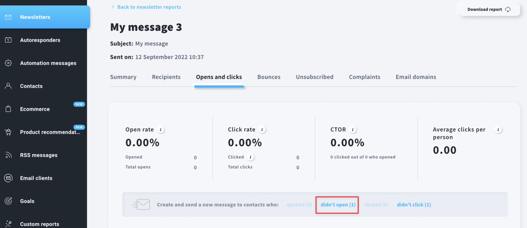 How to resend a message to non-openers?