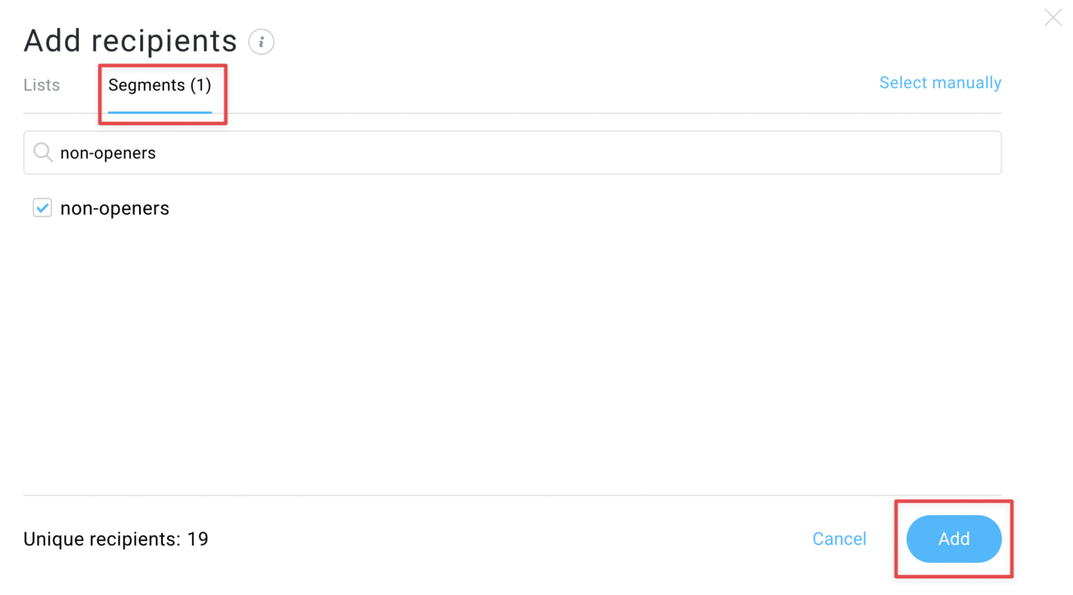 How to resend a message to non-openers?