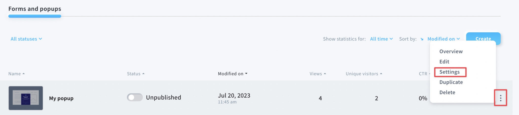 How to install new forms and popups on a landing page?