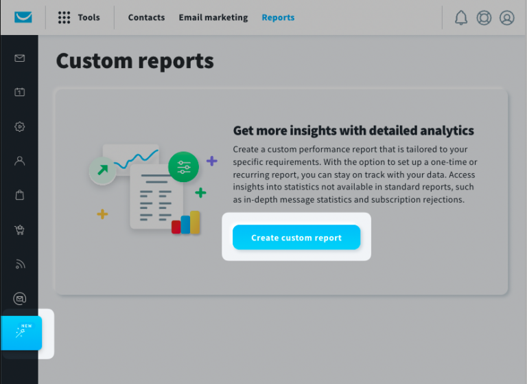 How to create custom reports in MAX accounts?
