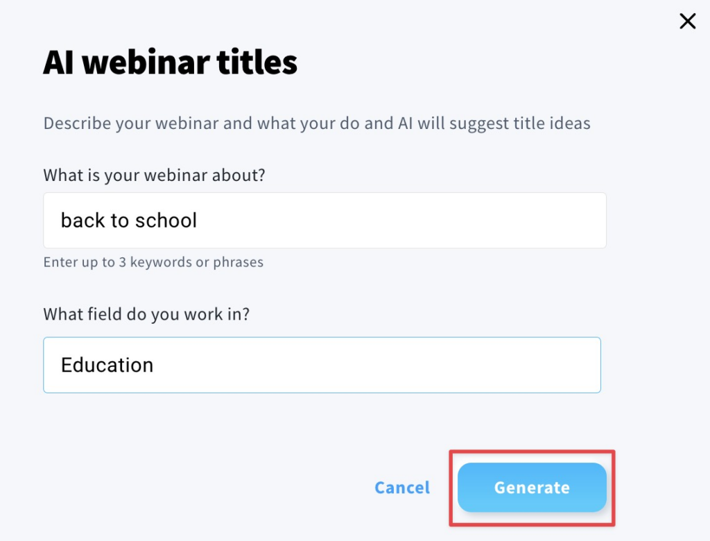 What is webinar title AI generator and how to use it?