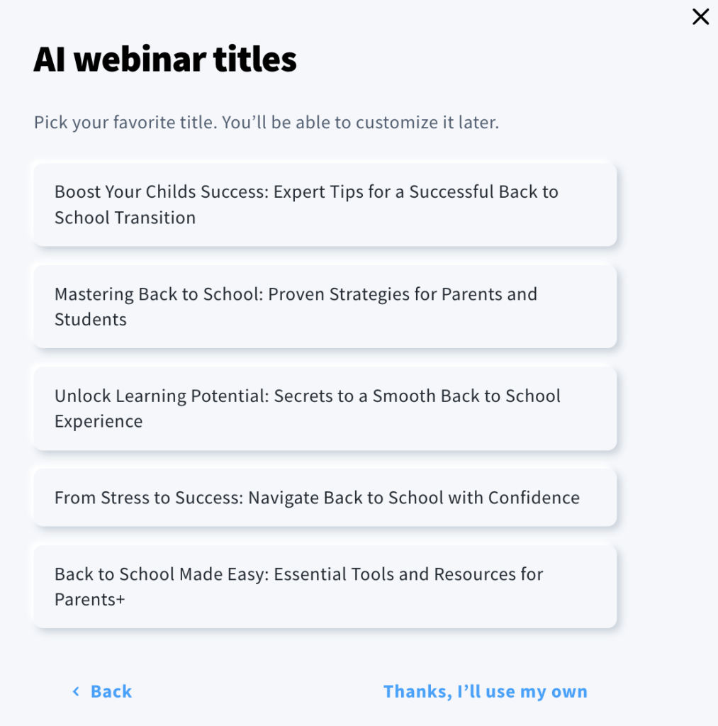 What is webinar title AI generator and how to use it?