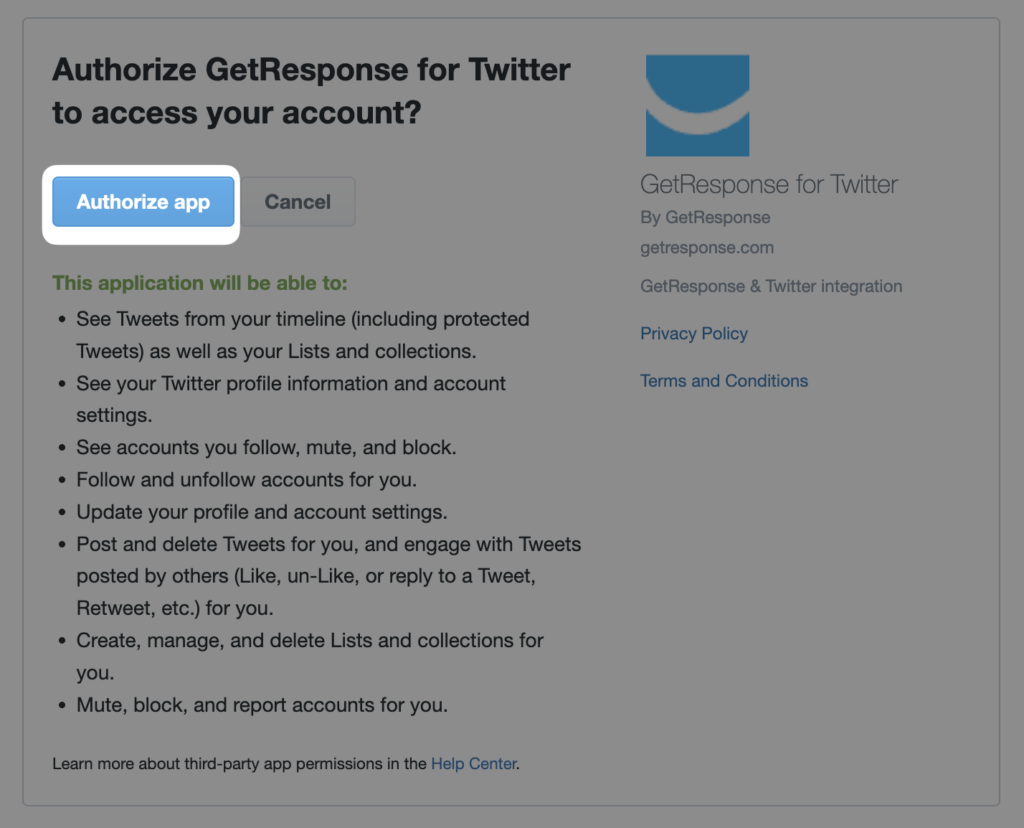 How to connect my X (Twitter) and GetResponse accounts?