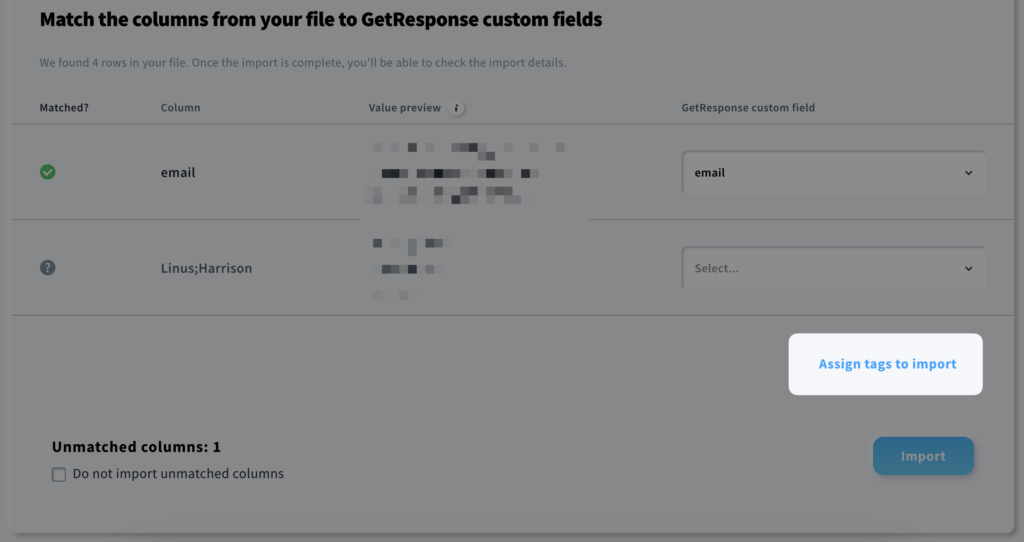 How to assign tags and score during import?