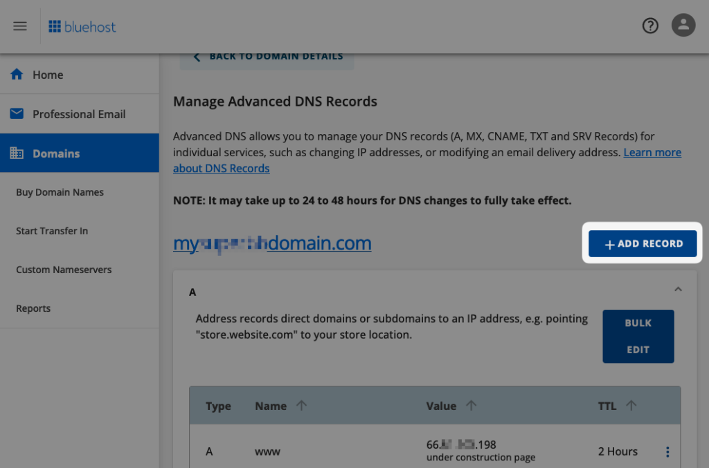 How to add DKIM and DMARC records in Bluehost?