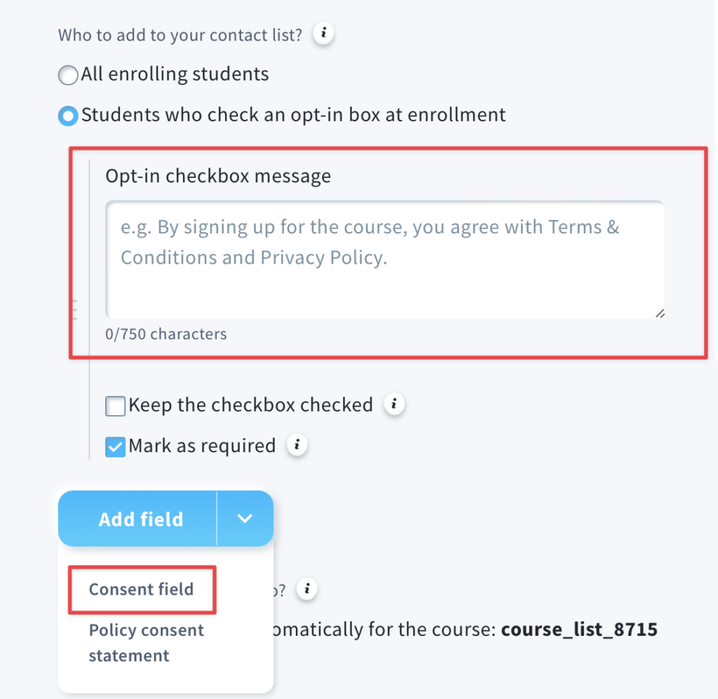 How to enable email subscriptions for my course?