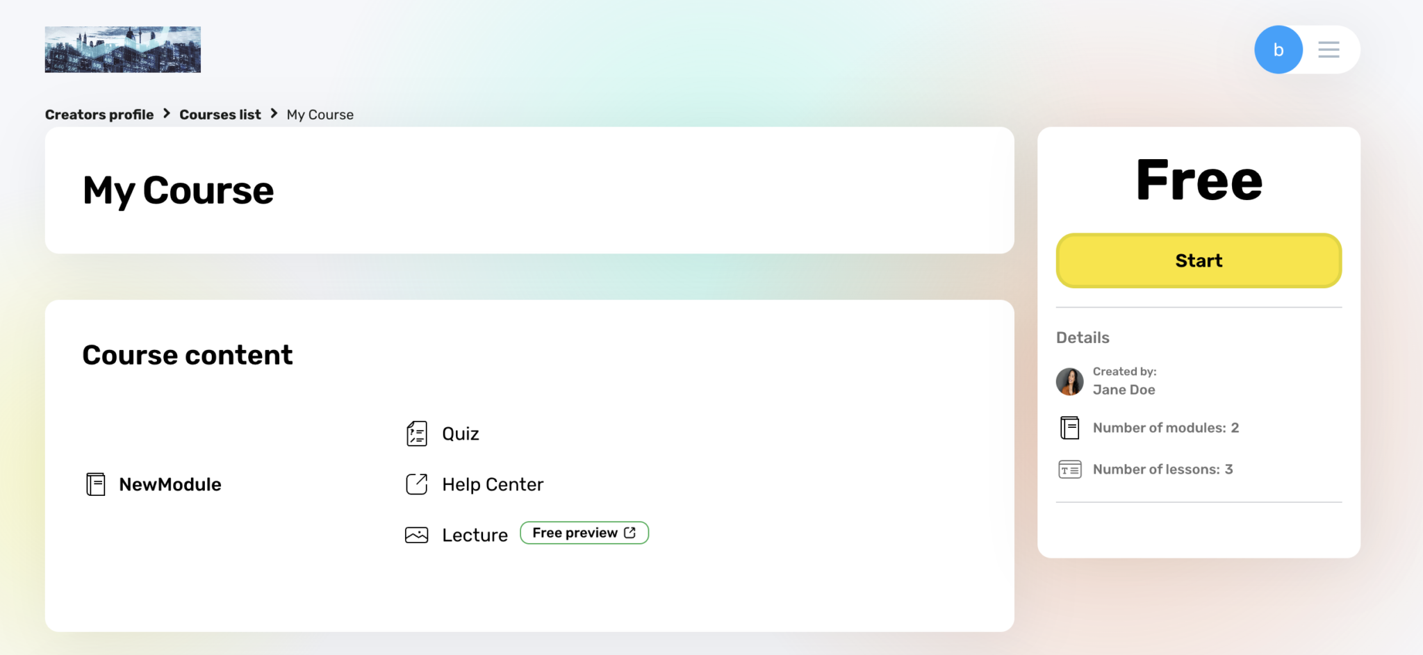 How to create a Creator's profile?