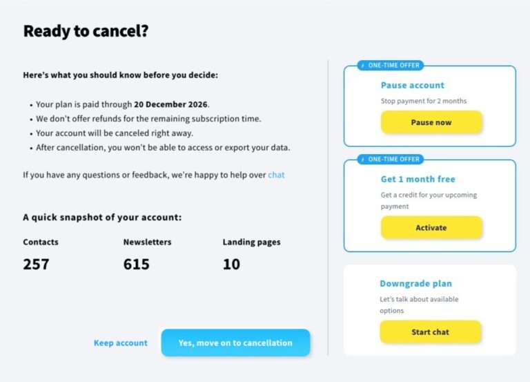 How can I cancel my account?
