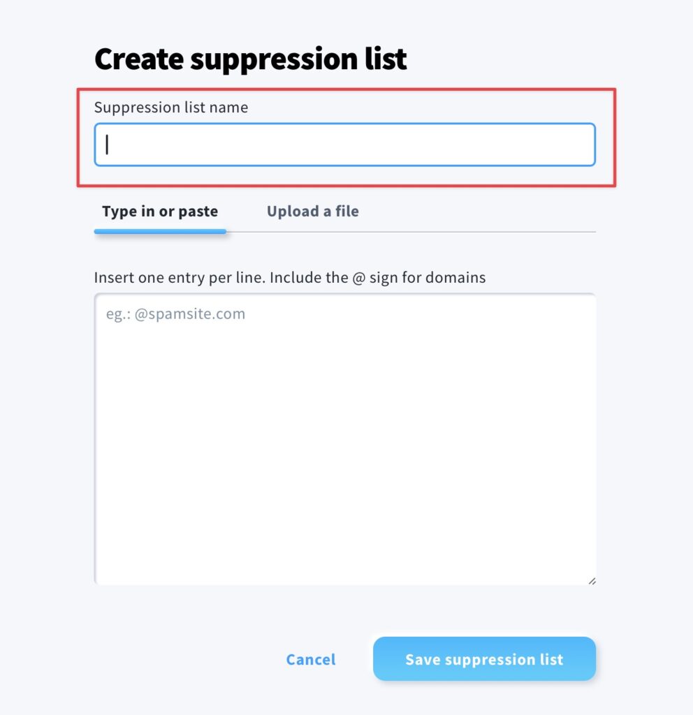 What are suppression lists and when to use them?