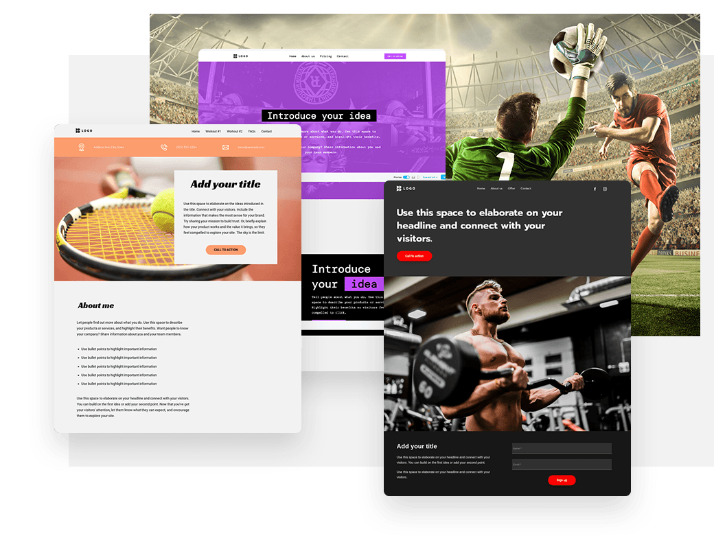 Free Sports Website Builder for Teams & Athletes | GetResponse